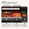 MF Studio 3-Burner Gas and Charcoal Combo Grill with Offset Smoker ...