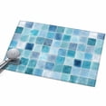 Blue White Color Block Rectangle Rug 2'x3' Summer Ocean Watercolor ...