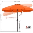 10ft Scalloped Patio Umbrella, Outdoor Table Umbrella with Tilt and ...