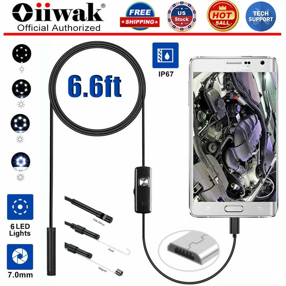 2M USB Endoscope for OTG Android Phone 7mm Borescope Camera Mini ...