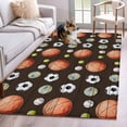 Ball Sports Area Rug 4x6 Washable Rug Non Slip Cartoon Funny Tennis ...