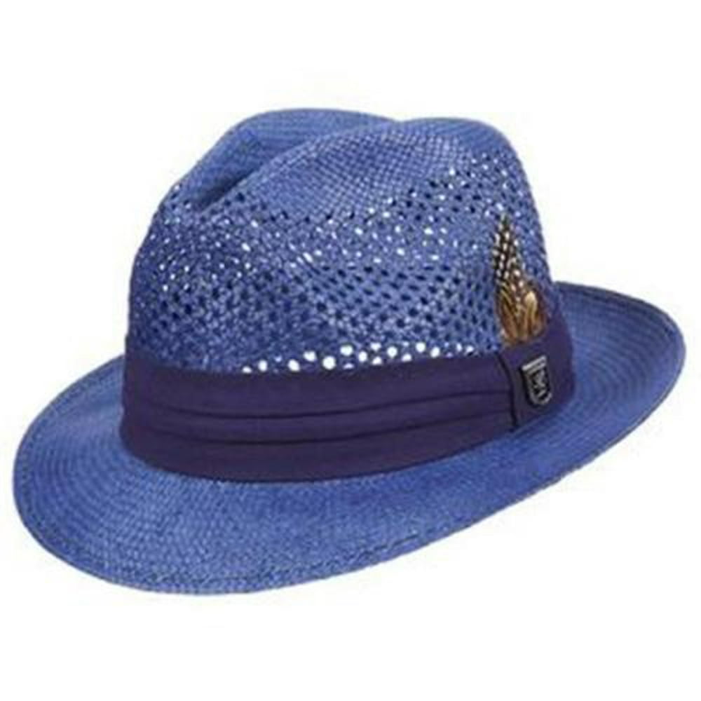 Stacy Adams - Stacy Adams Men's Pinch Front Overlay Fedora Hat Navy L ... Stacy Adams - Stacy Adams Men's Pinch Front Overlay Fedora Hat Navy L ...