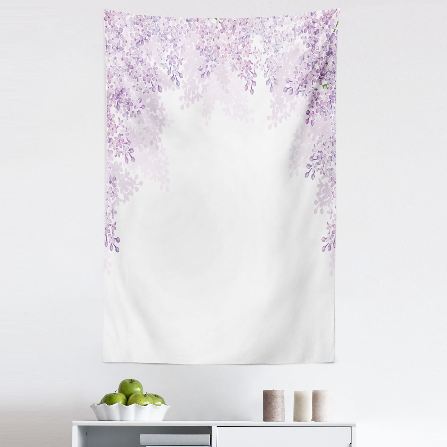 Flower Tapestry, Framing Lilac Flowers in Blossom Vernal Season ...