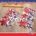 8 Pcs Patriotic Star Streamers Garland, 105 Ft Red White Blue Bunting ...