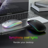 Wireless Mouse RGB Rechargeable Bluetooth Mice Wireless Computer Mause ...