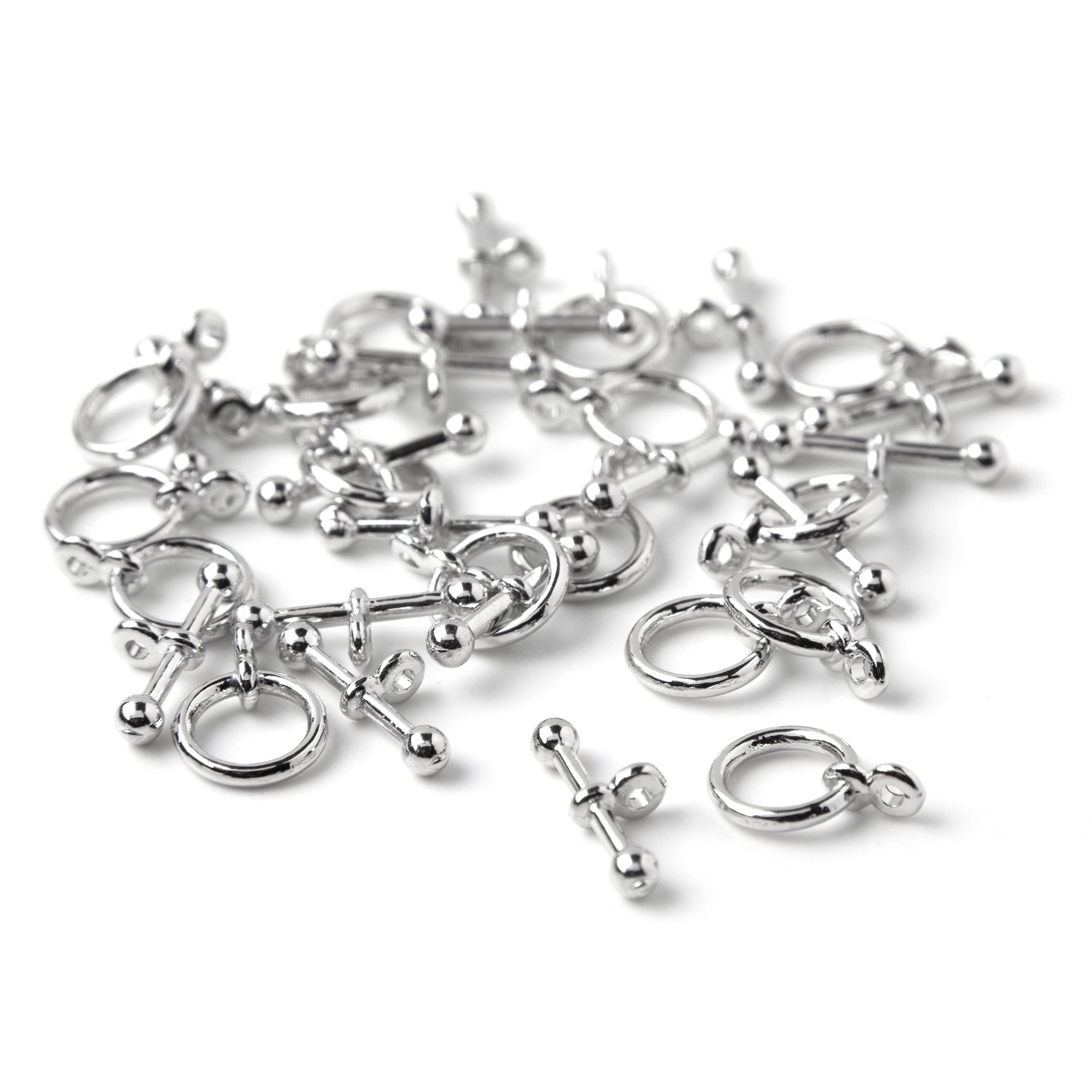 Cousin DIY Metal Mini Silver Toggle Clasps 16 Sets 32 Pieces Walmart