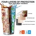 30oz Autumn Fall Leaves Pattern Tumblers Stainless Steel Tumbler with ...