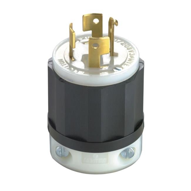 Leviton 7411-C 20-Amp, 120/208-Volt, 3PY, Locking Plug, Industrial ...