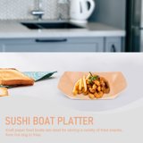 MLINS Kraft Paper Disposable Food Boats for Storage Khaki Color 125 ...