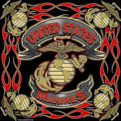 USMC - MARINES USMC Corp US VET Biker Premium Bandana 22x22 Motorcycle ...