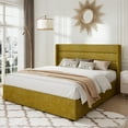 Allewie Queen Size Upholstered Wooden Platform Bed Frame with Lift-Up ...
