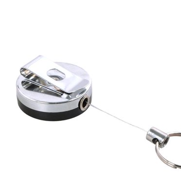 UDIYO Stainless Steel Retractable Key Recoil Ring Pull Key Chain Belt ...