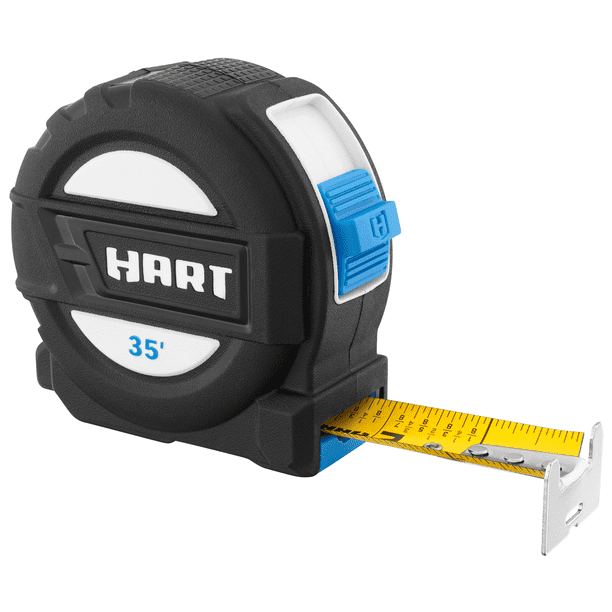 HART 35-Foot Soft Grip Compact Tape Measure, Oversized Hook - Walmart.com