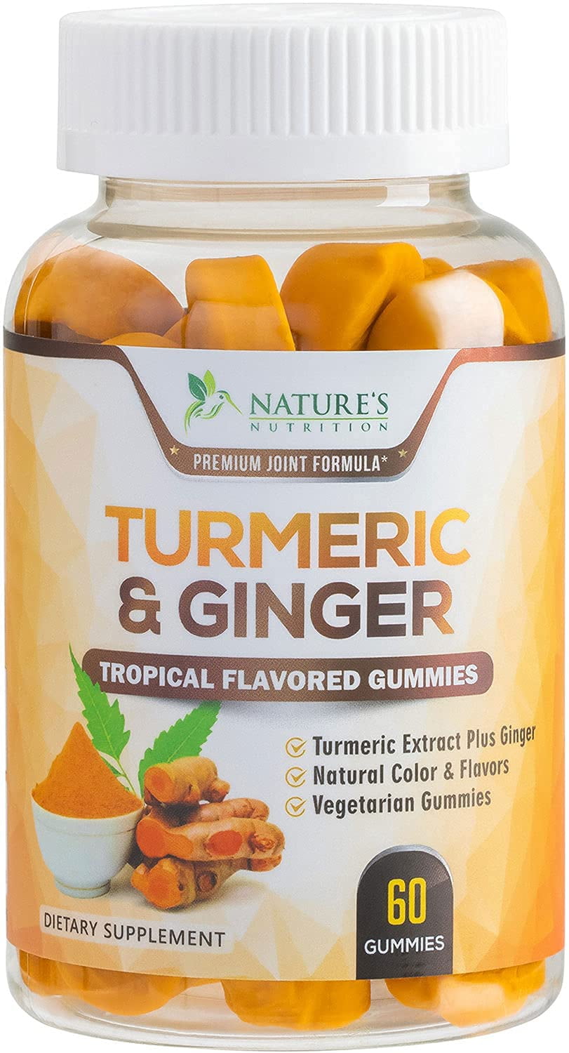 Nature's Nutrition Turmeric Curcumin Gummies with Ginger, 60 Gummies ...