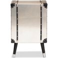 NauticalMart Aluminum Industrial Side Table 3 Drawer Aviator End Table ...