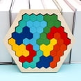 Colorful 3D Wooden Tangram Puzzle, High-Quality Math Jigsaw Game for ...