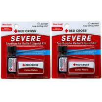 Red Cross Toothache Relief Treatment Kit - Complete Oral Care for Tooth ...