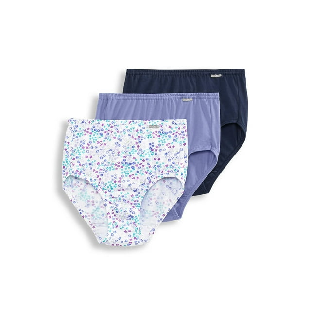 Jockey Womens Plus Size Elance Brief 3 Pack Underwear Briefs 100% ...
