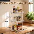Aovky Lazy Susan Organizer 3-Tier, 9.25 in Clear Rotating Spice Rack ...