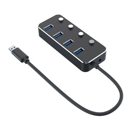 Black 1.2m 4 Port One-to-four Usb Splitter 4-port Hub | Walmart Canada
