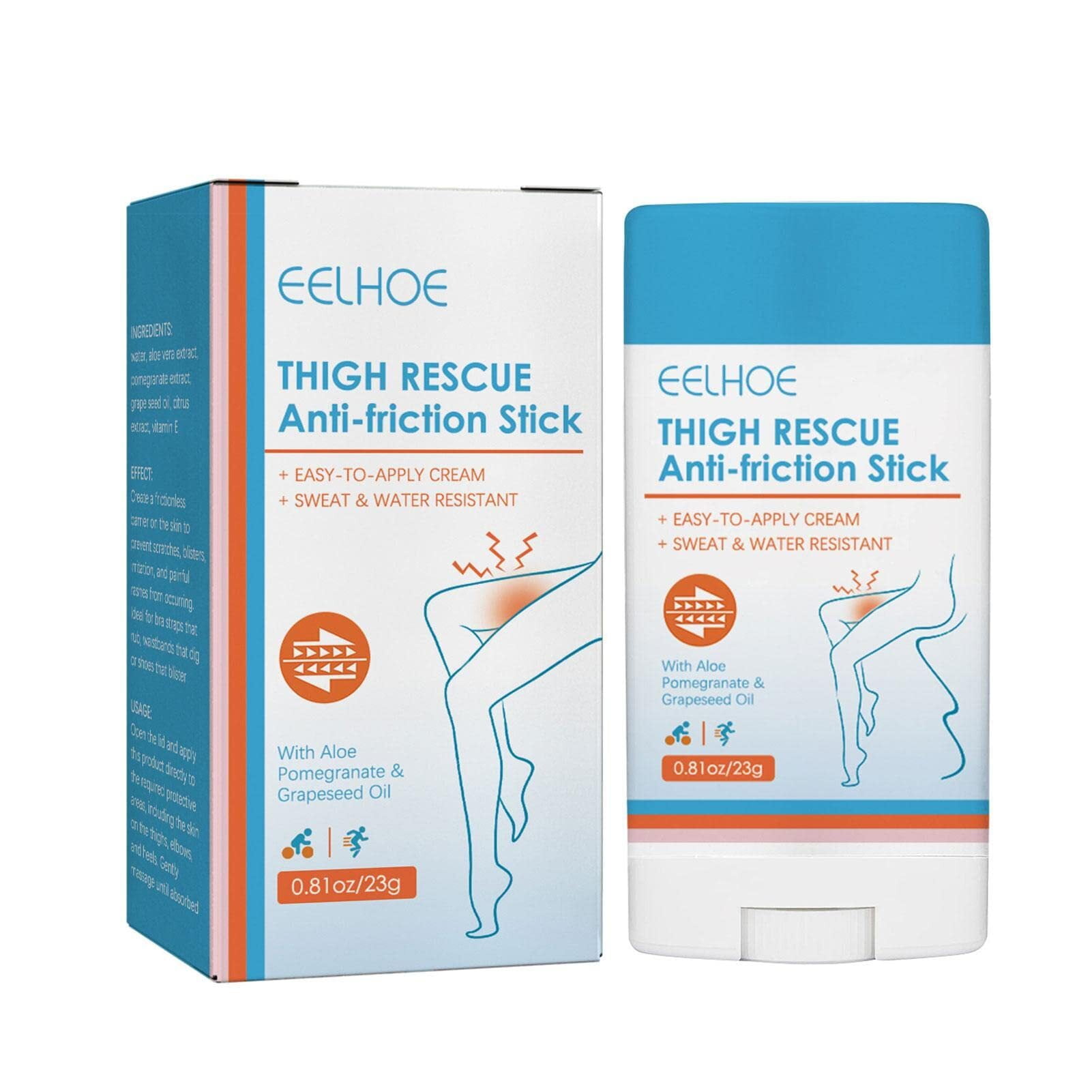 Natural Anti Chafing Stick Balm, Chub Rub, Anti Chafing Cream 0.81 fl ...