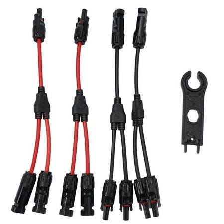 2 Pairs Y Branch Solar Panel Cable 30A Connector MMF FFM Set Wire ...