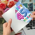 NobleWorks - 1 Funny 45th Birthday Greeting Card - Milestone (Not 3D or ...