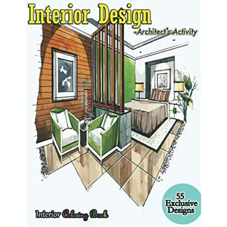 Interior Design Coloring Book: Creative Fun Drawings for Grownups ...