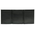 George Genuine Leather Black Slim Trifold Wallet with Card Case and ...