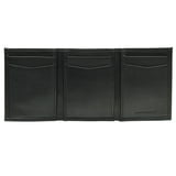 George Genuine Leather Black Slim Trifold Wallet with Card Case and ...
