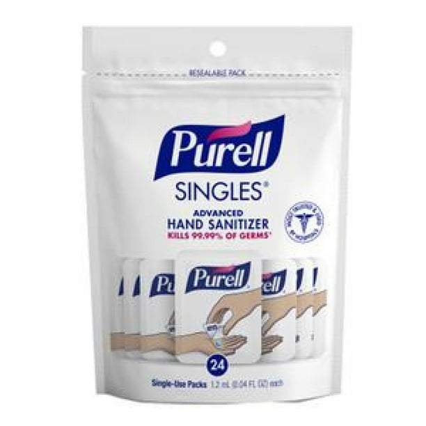 Purell SINGLES Advanced Hand Sanitizer Gel, with Refreshing Gel, 0.4 fl ...