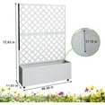 Geetinfly Metal Planter Boxes with Trellis Privacy Screen Outdoor ...