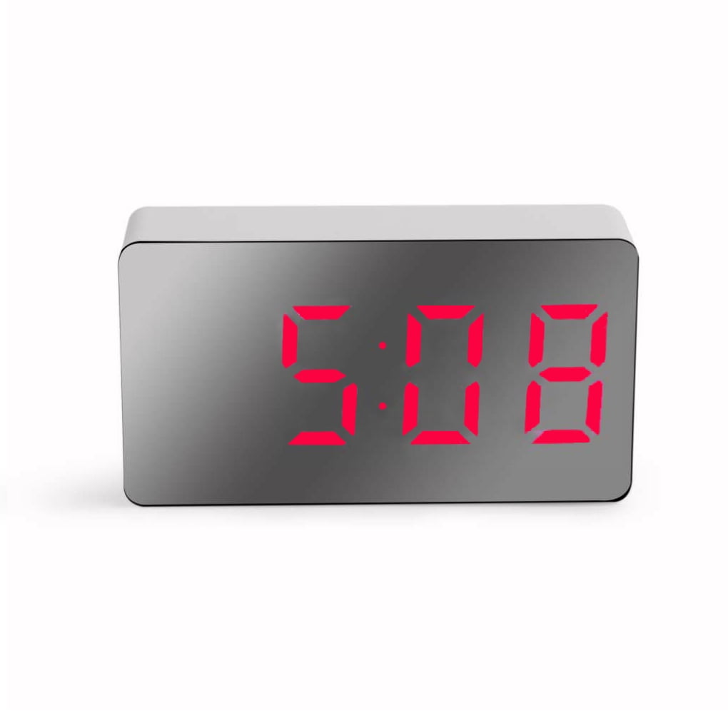 Tssuoun LED Digital Clock USB Rechargeable Tabletop Time Date ...