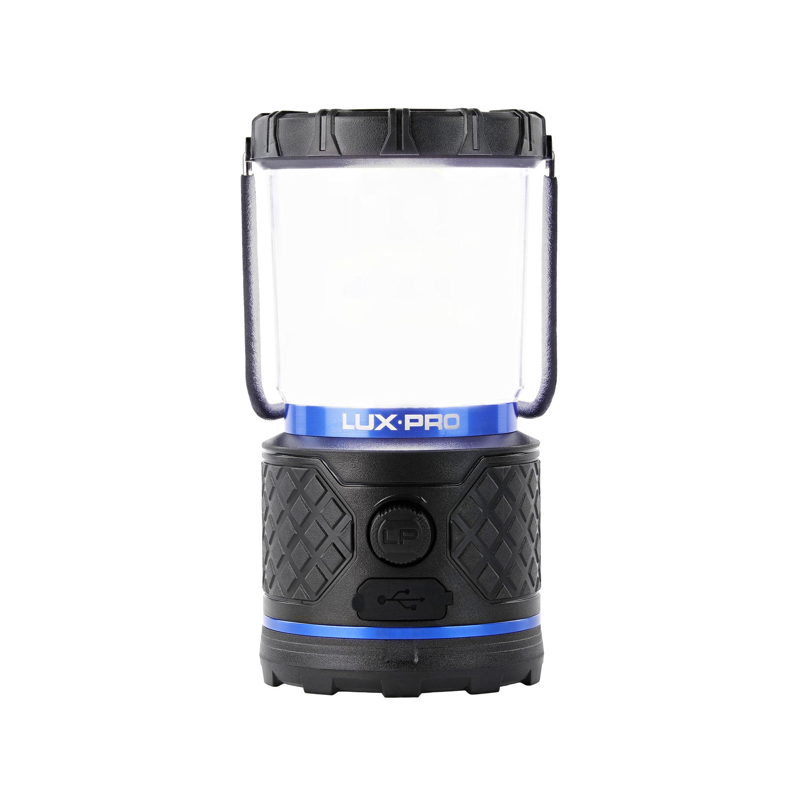 LUXPRO Rechargeable Dual-Power 940 Lumen LED Lantern with Diffused Lens ...