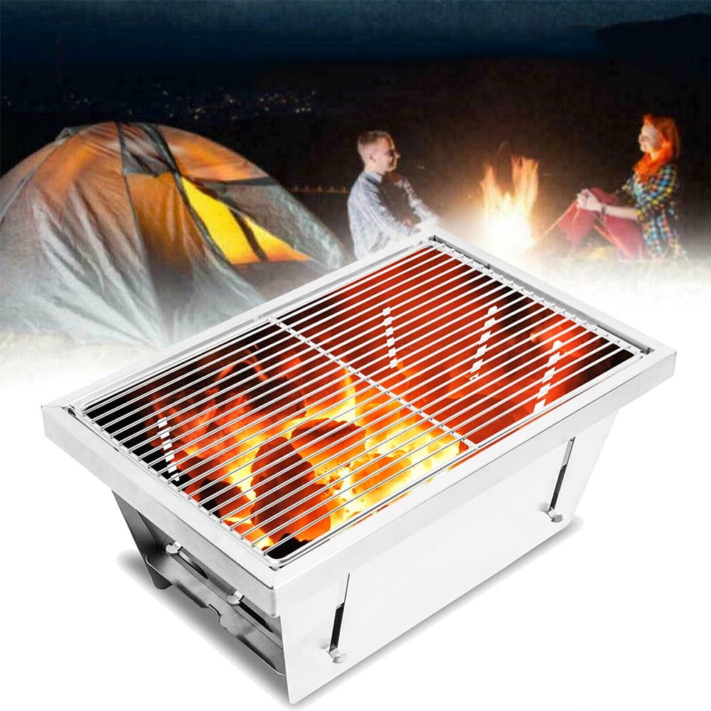 Portable Foldable Barbecue BBQ Grill Charcoal Stove Outdoor Camping ...
