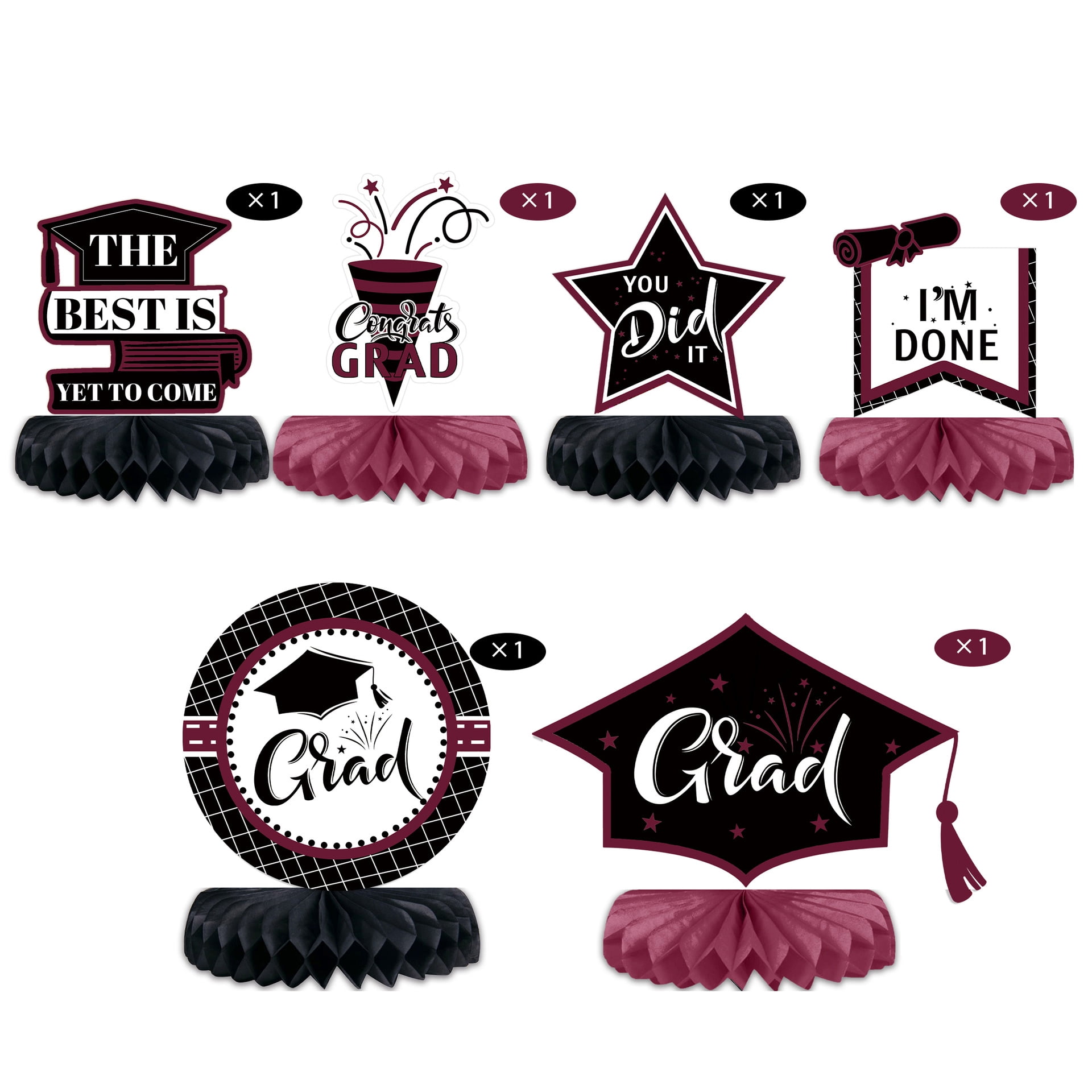 12 Pieces 2023 Graduation Party Table Decorations Class of 2023 Congrats Graduation Centerpieces ...