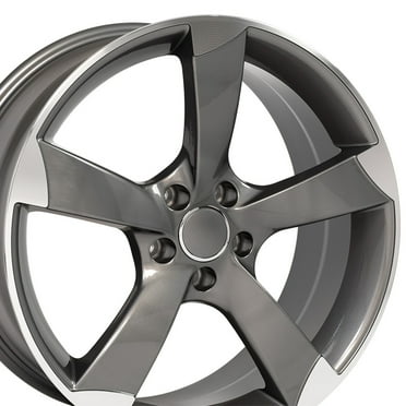 18 inch Black Wheels SET (4) Fits Audi A4. A8. A6, TT Volkswagen Jetta ...