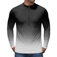 AHMOMEI Gradient Men's Cycling Bike Jersey Quarter Zip Long Sleeve ...