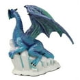 Good Quality Icy Blue Ice Dragon Figurine Statue on Glacier, Fairy Tale ...