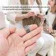Tebru Stainless Steel Knitting Thimble Ring, Coiled Portable Yarn Guide ...