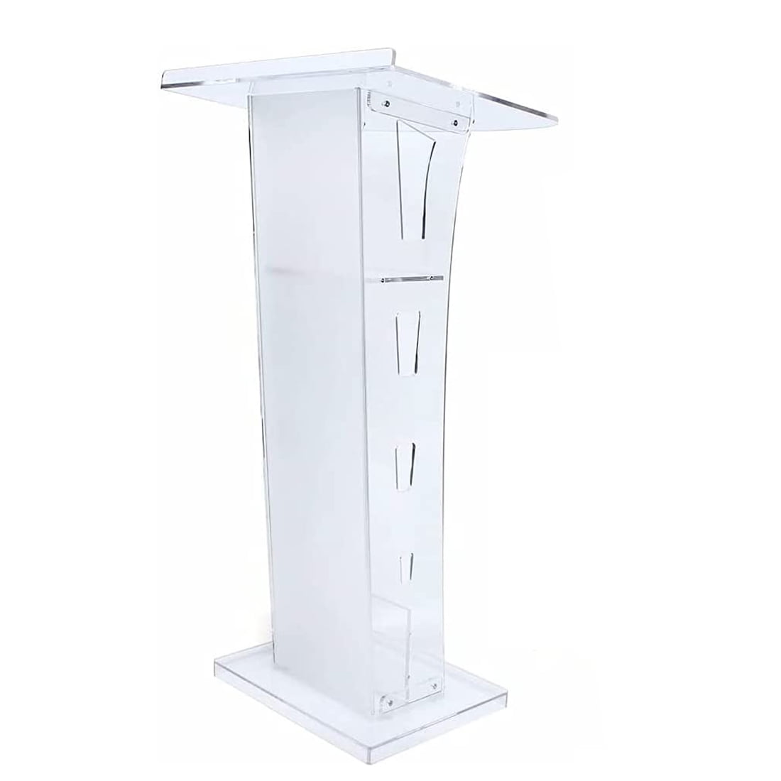 INTBUYING Acrylic Podium Clear Church Pulpit Stand Conference Lectern ...