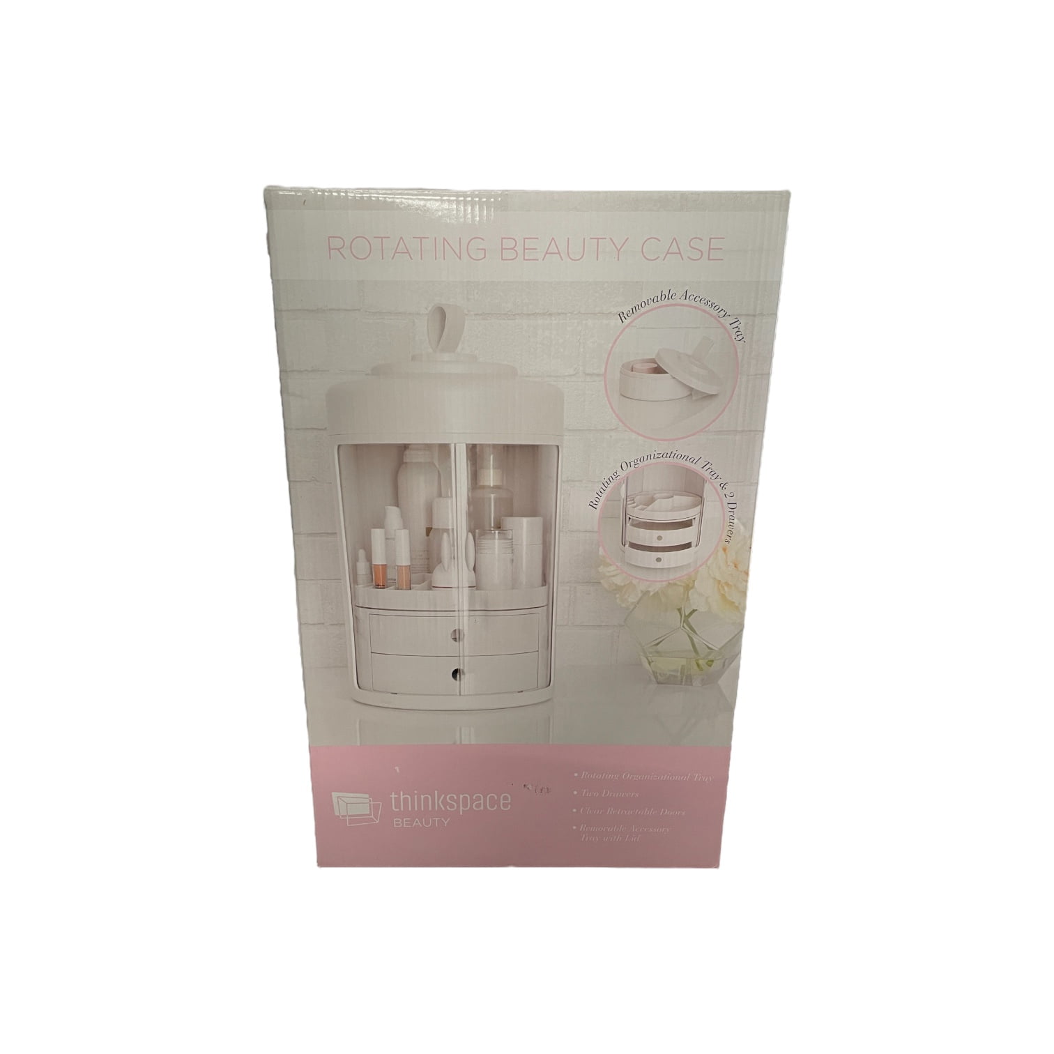 Thinkspace Beauty Rotating Beauty Case with Retractable Doors, 2 ...