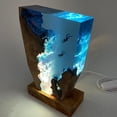 Osfvolr Resin LED Ocean Surfing Night Lights Handmade Wooden Resin ...