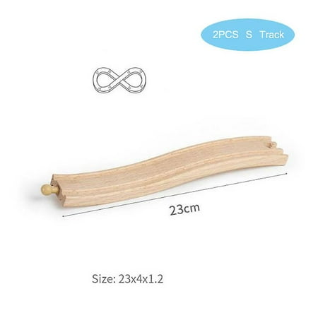 New Wooden Train Track Railway Accessories All Kinds Of Wood Track Fit ...