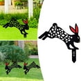 wefuesd garden decor easter bunny wrought iron outdoor garden ...