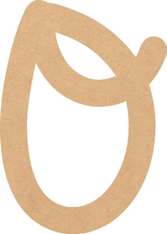 Unfinished Wood MDF 10'' Tall Daytime Letter O, Paintable Alphabet A-Z ...