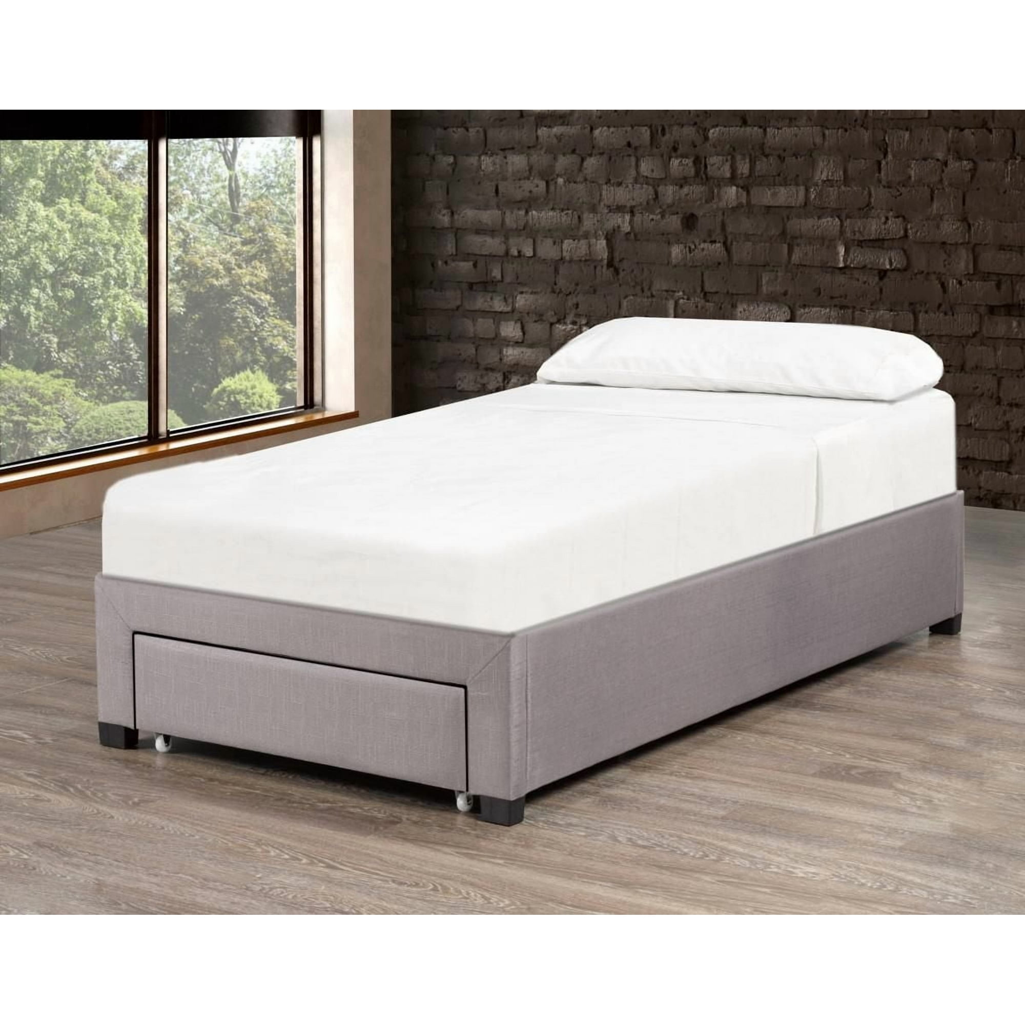 Click here for Brassex Emil Twin Platform Bed Base  Grey prices