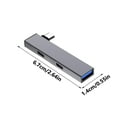 Aluminum USB C Hub Type C To 2Type C+USB Expansion Hub For Fast Data ...