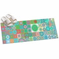Abstract Ethnic Green Pattern Rectangle Rug 2'x6' Geometric Art Texture ...