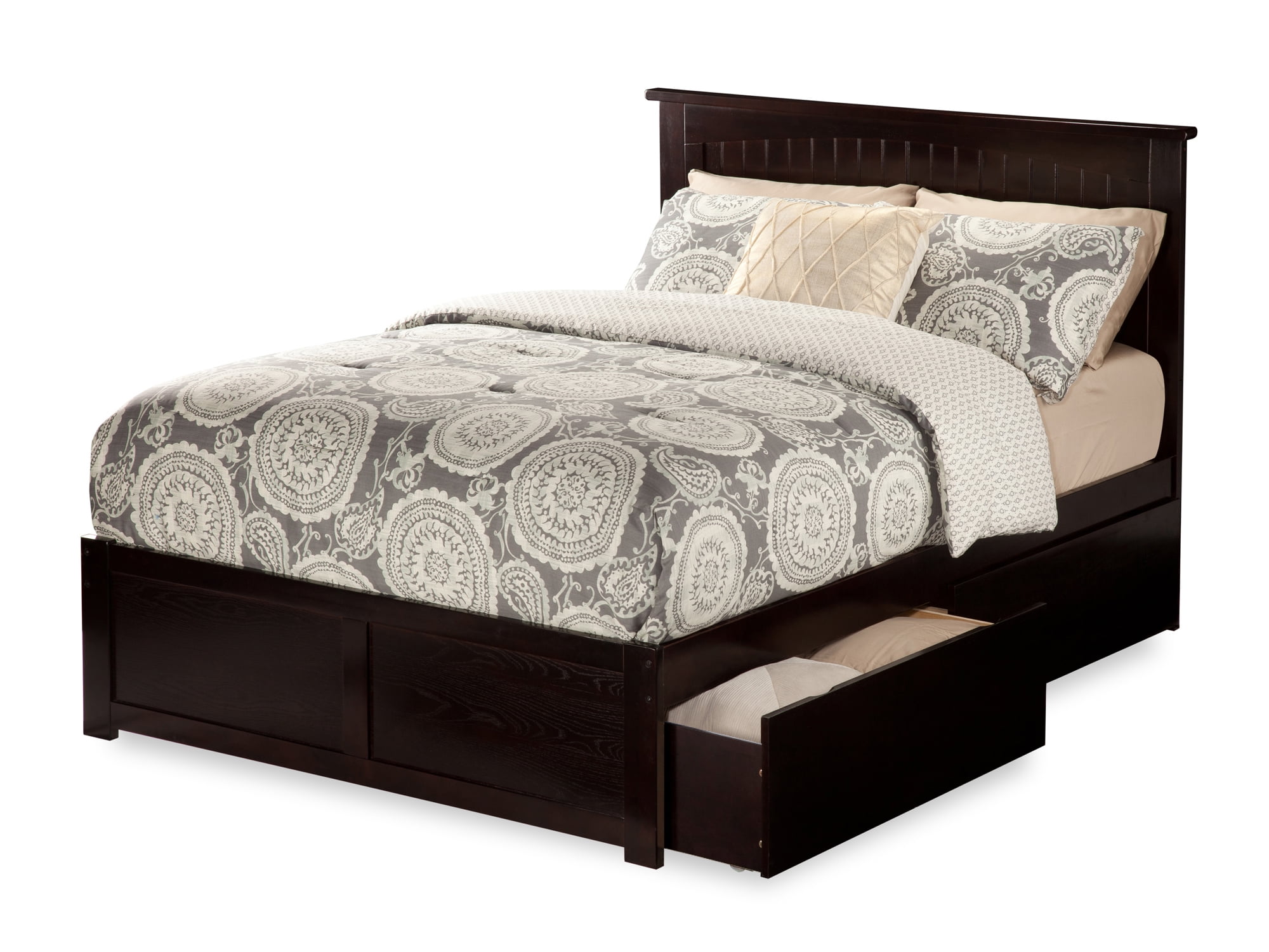 Nantucket Platform Bed with Flat Panel Foot Board and 2 Urban Bed ...